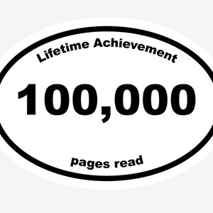 Custom Lifetime Achievement Book Marathon Vinyl Sticker - Etsy