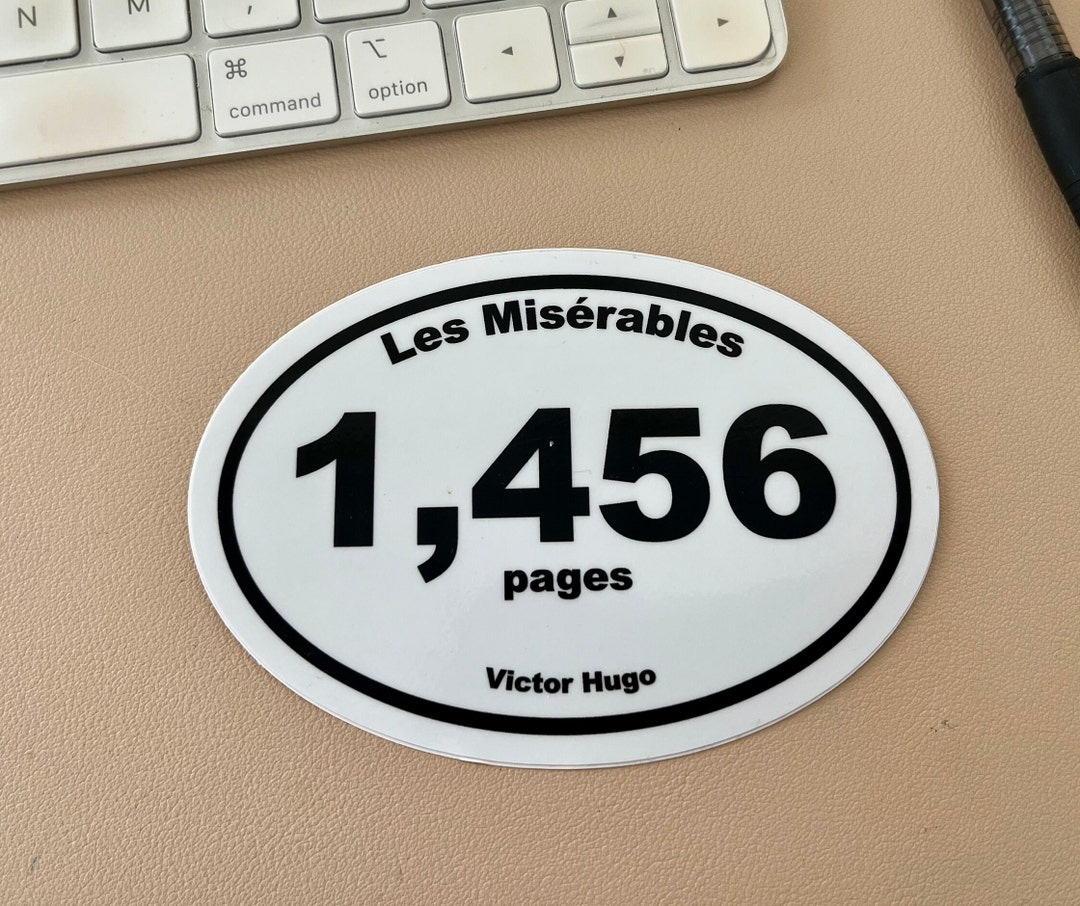 Les Misérables Book Marathon Vinyl Sticker for Cars, Laptops - NEW ...