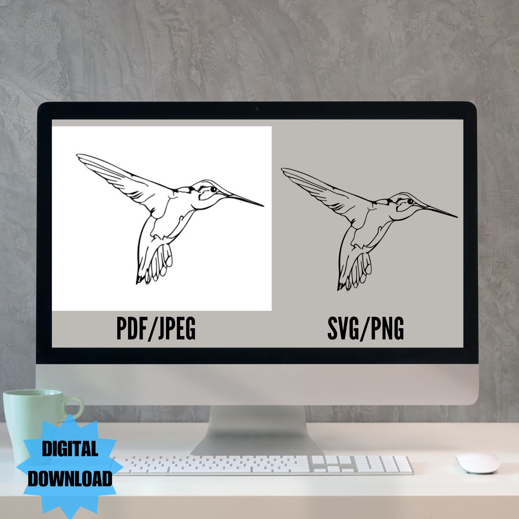Hummingbird SVG Cut File Instant Download / Vinyl & Craft Cutting ...
