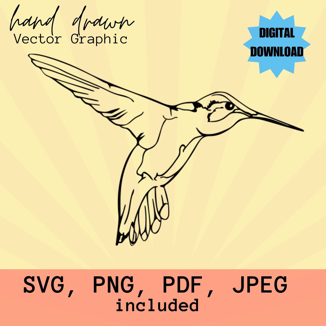 Hummingbird SVG Cut File Instant Download / Vinyl & Craft - Etsy