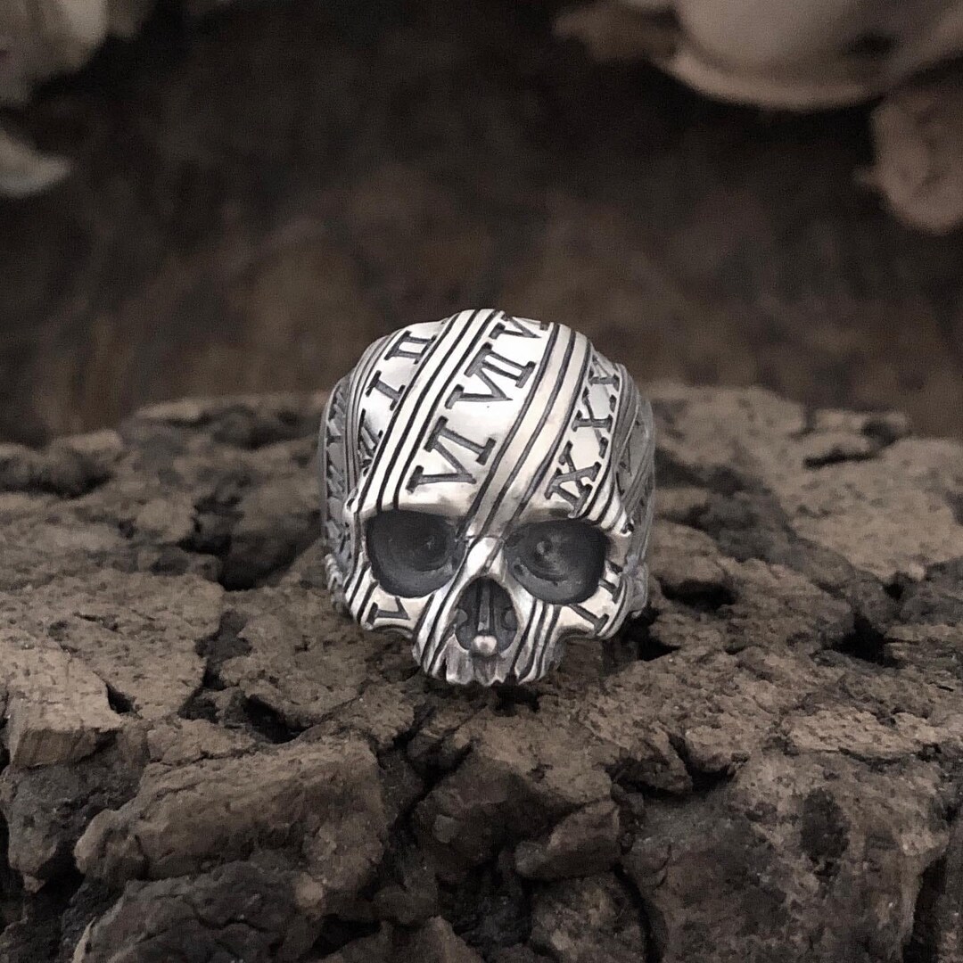 Skull Ring. Mens Skull Ring. Gothic Jewelry. Keith Richards Skull Ring ...