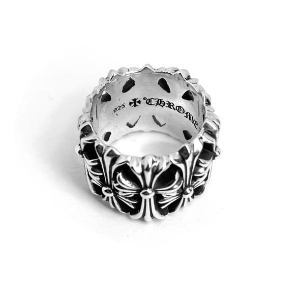 925 Silver Chrome Hearts Ring. Anniversary Gift. Unisex Ring. Unique ...