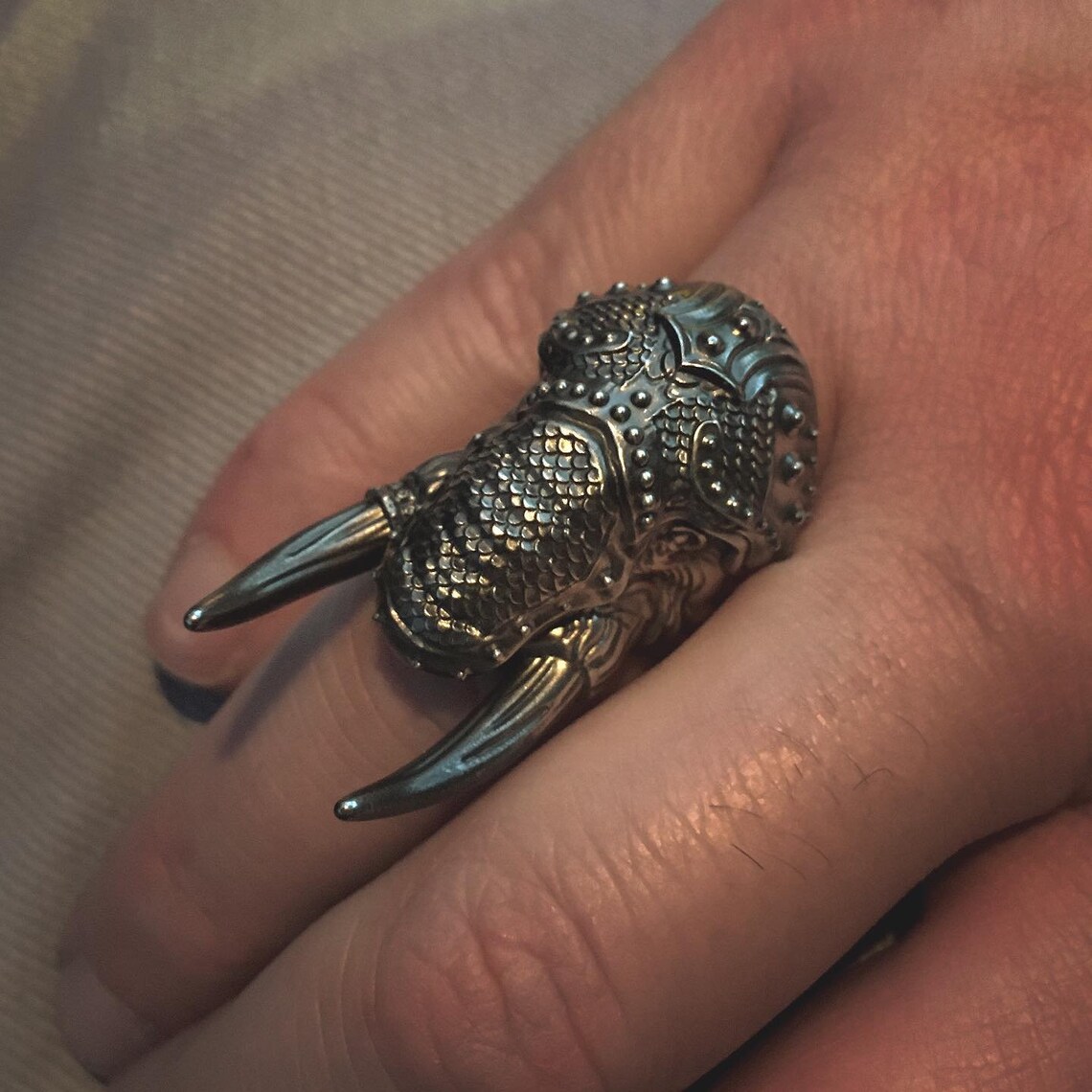 Sterling Silver Warrior Elephant Ring | Statement Jewelry - Etsy