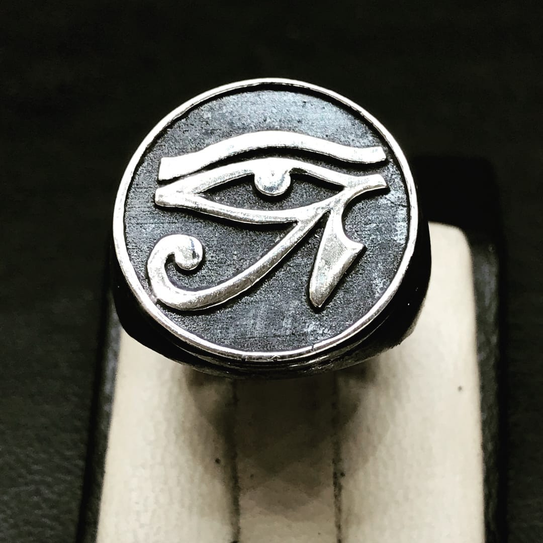 925 Silver Eye of Horus Signet Ring, Eye of Ra Ring, God Eye Ring Gift ...