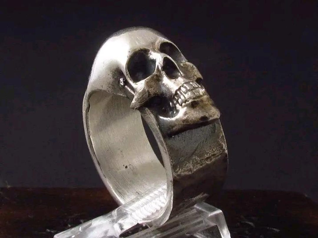 Skull Ring | Silver Skull Babd | Handmade Skull Ring | Gothic Jewellery ...
