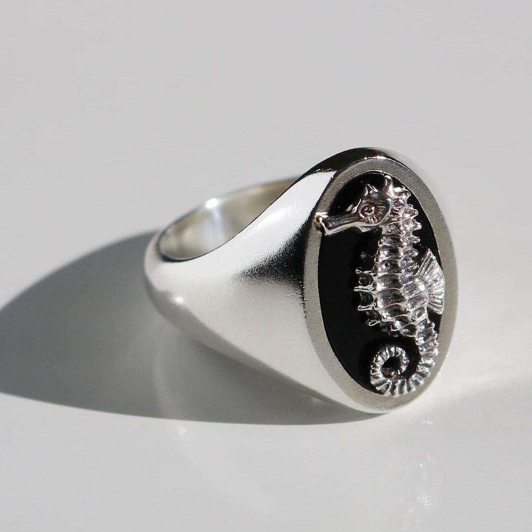925 Sterling Silver Seahorse Ring, Animal Ring, Handmade Jewelry ...