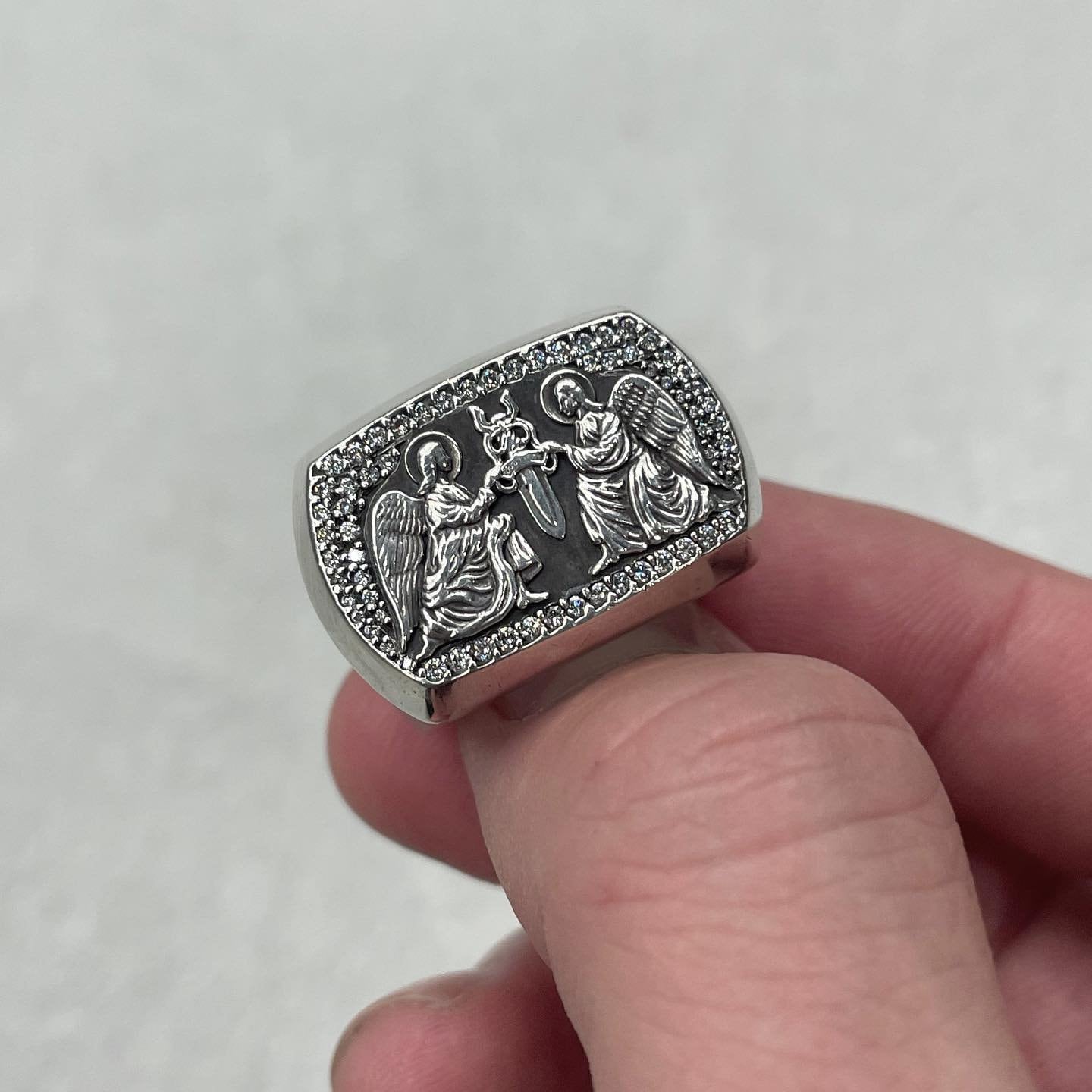 925 Silver Chrome Hearts Ring. Anniversary Gift. Unisex Ring. Unique ...