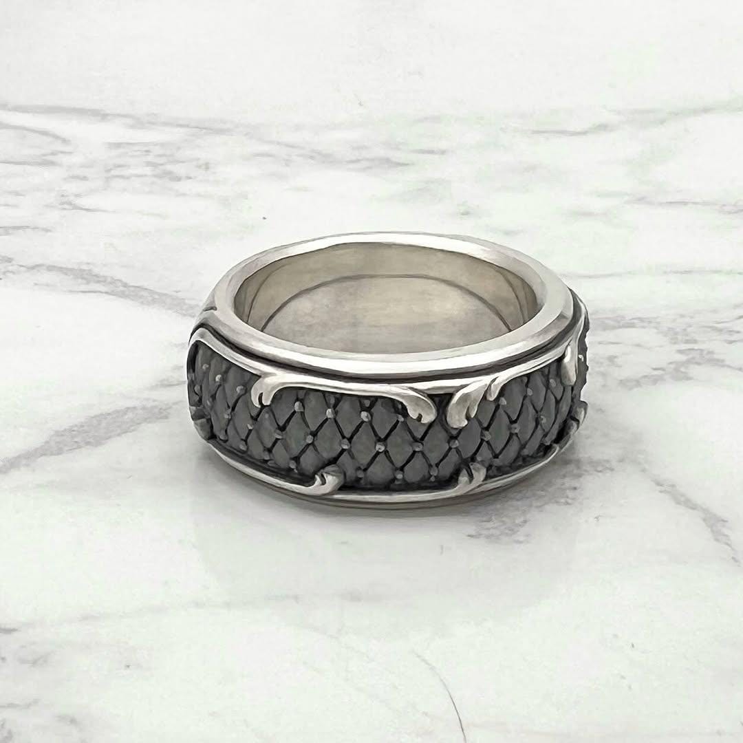 Handmade Sterling Silver Dragon Scale Ring, Medieval Gothic Jewelry - Etsy