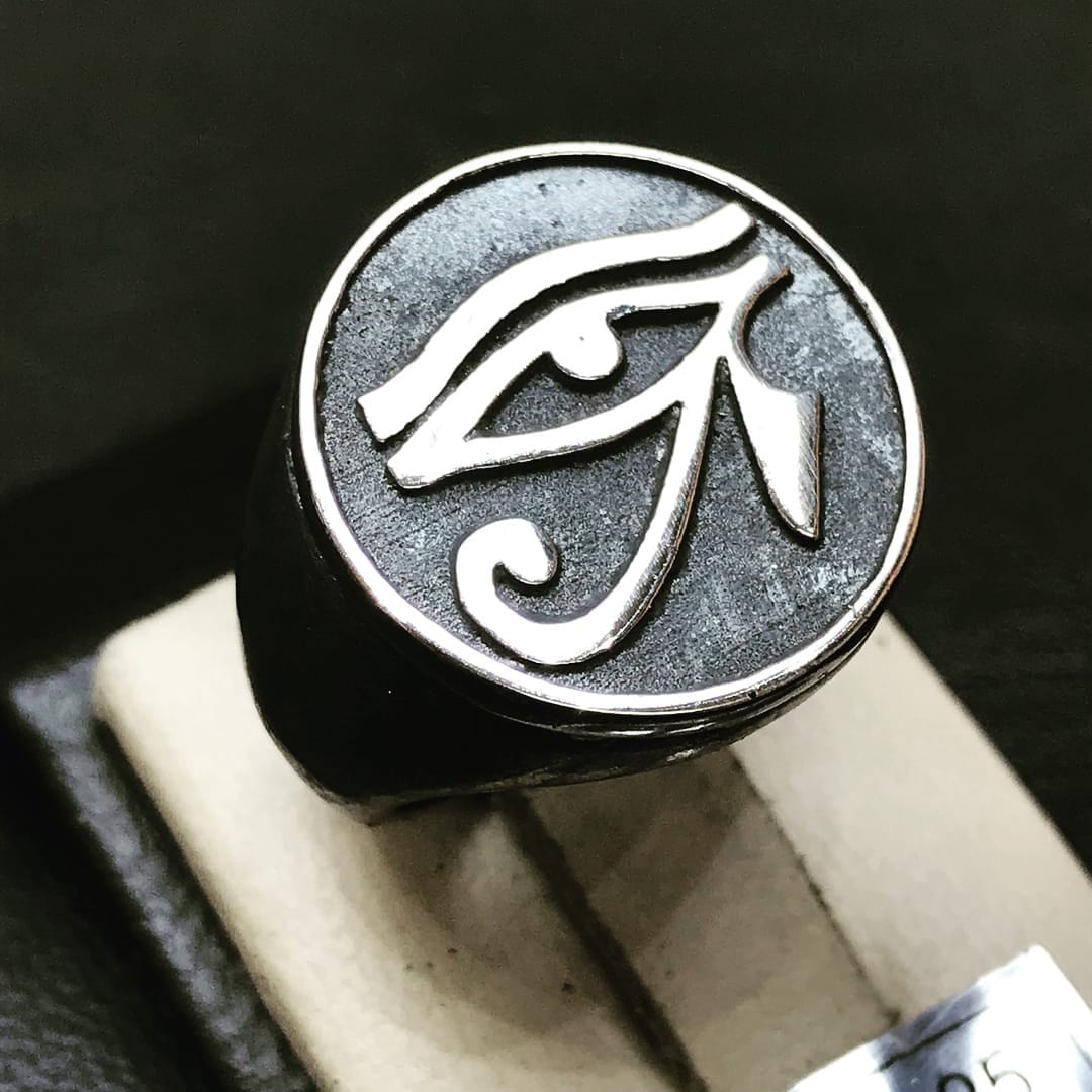 925 Silver Eye of Horus Signet Ring, Eye of Ra Ring, God Eye Ring Gift ...