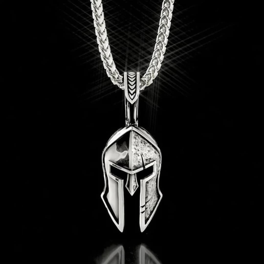 Spartan Helmet 925 Sterling Silver Pendant Spartan Warrior Necklace ...