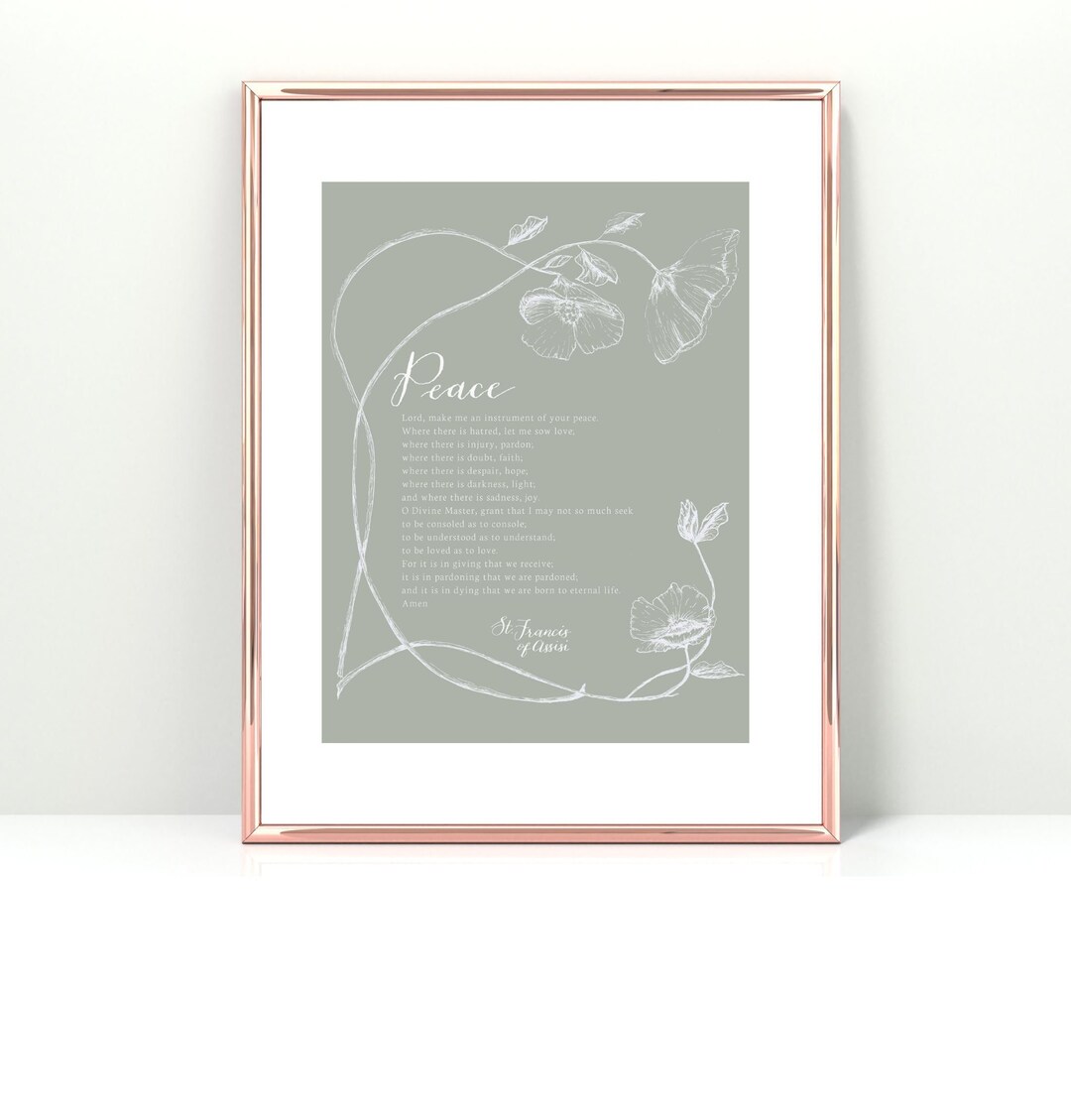 St Francis of Assisi - Catholic Prayer - Catholic Wall Art - Catholic ...