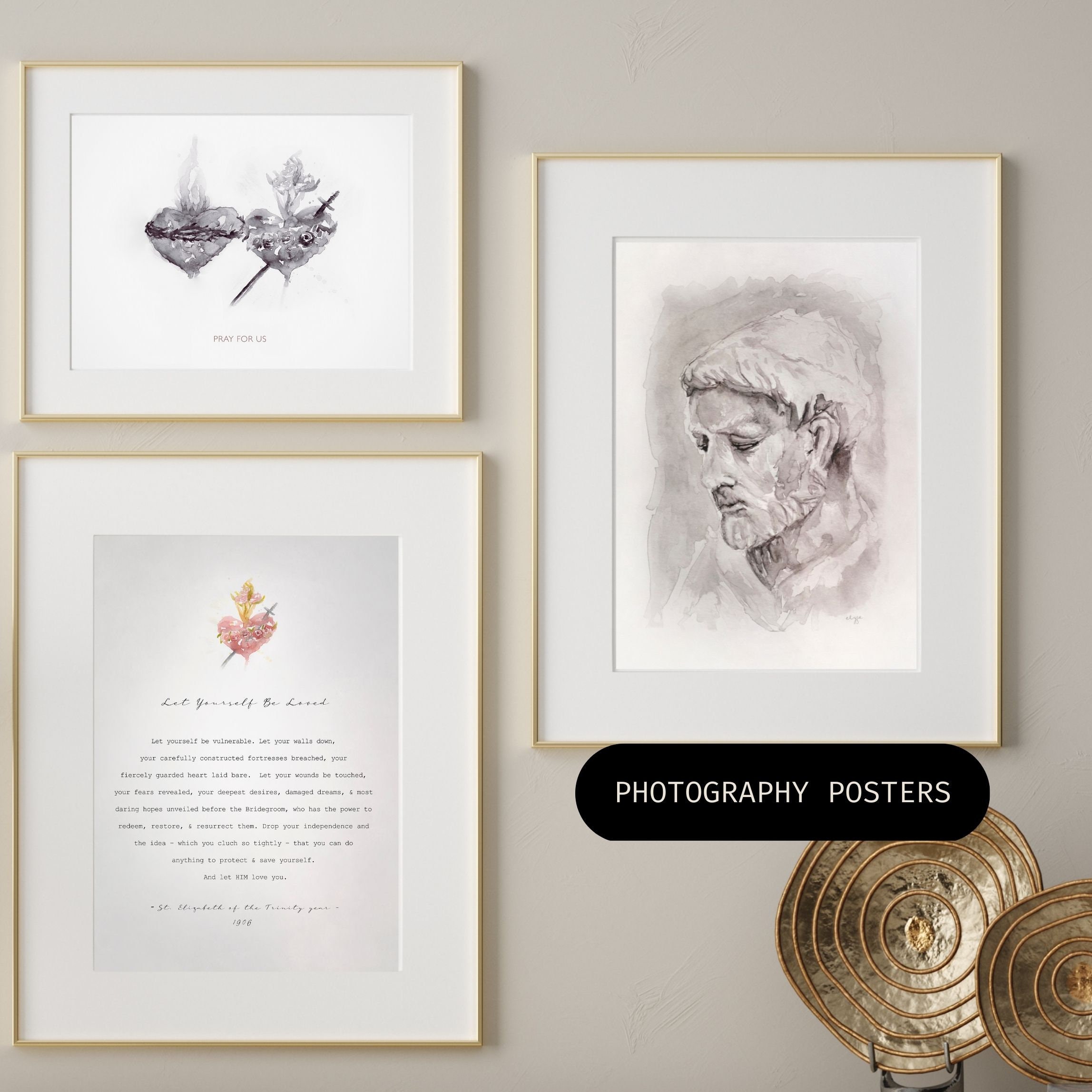 Sacred Heart & Immaculate Heart _vintage | Printable 16x20, 11x14, 8x10 ...