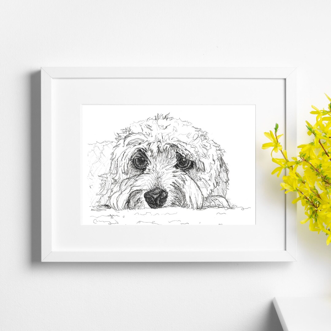 Doodle in Loving Memory Golden-doodle Art Prints Labradoodle Printable ...