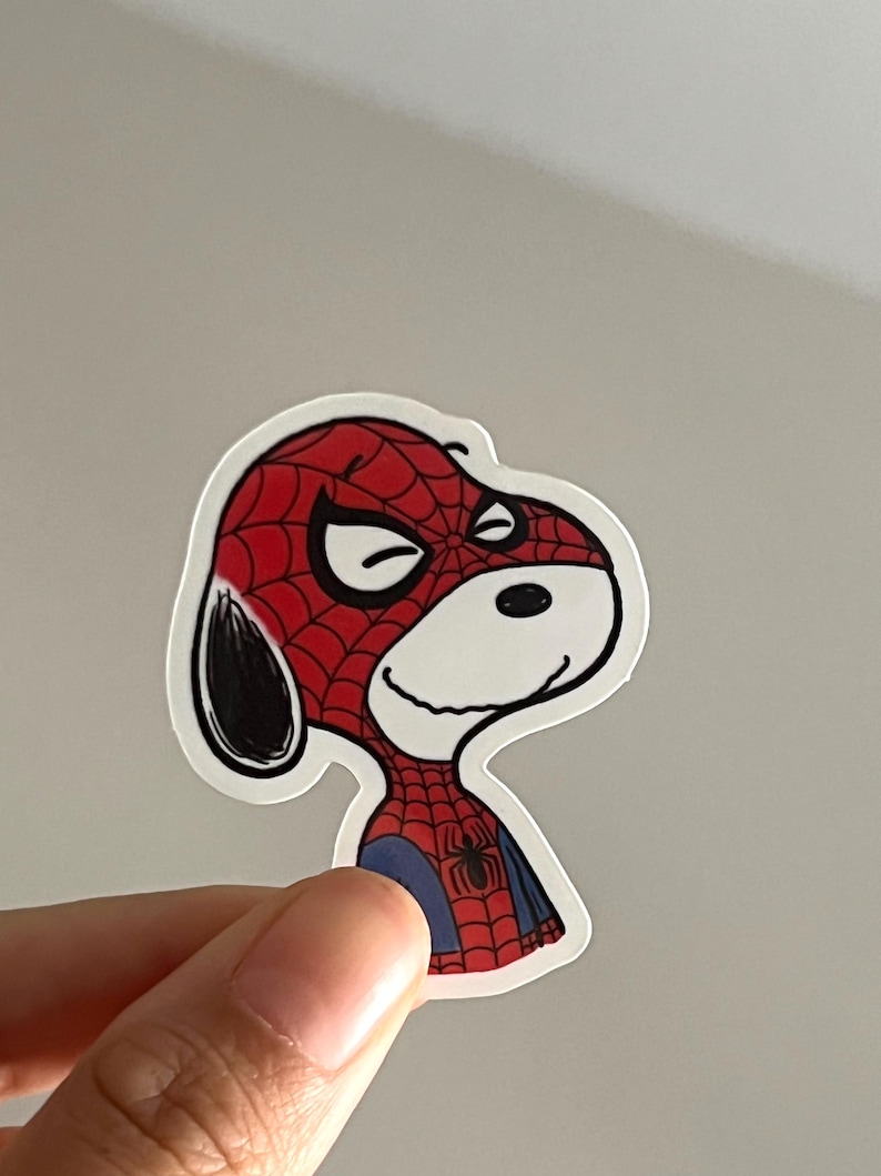 Spiderman Snoopy Sticker - Etsy