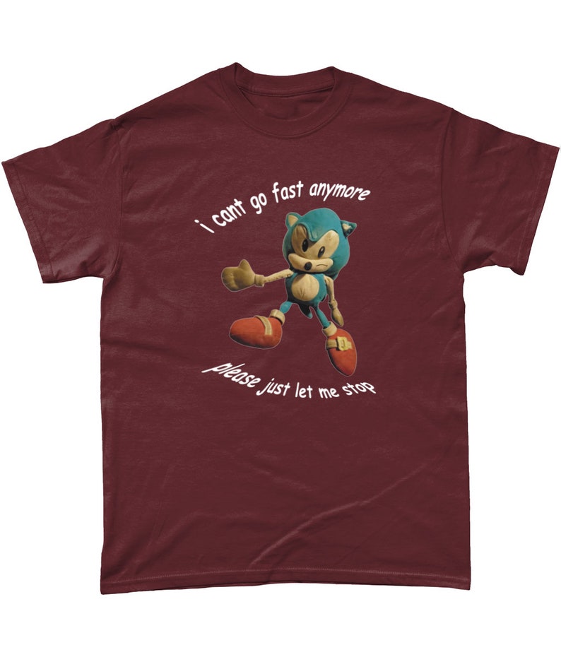 Sonic is Giving up sad Sonic Plush Tee - Etsy