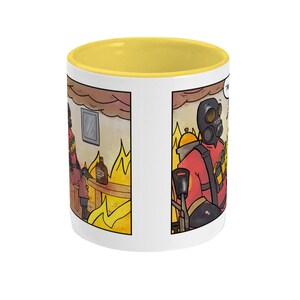 TF2 Pyro this is Fine Parody / 2-tone Mug - Etsy