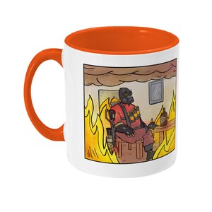 TF2 Pyro this is Fine Parody / 2-tone Mug - Etsy