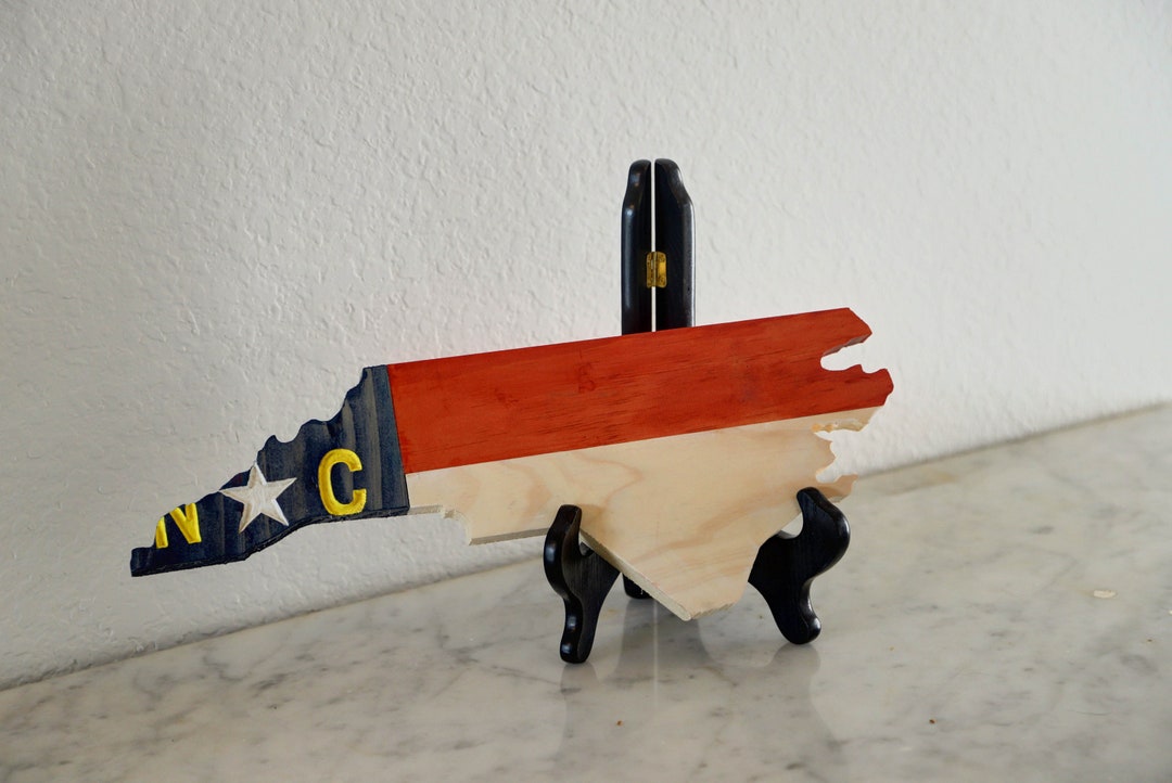 Wooden North Carolina Flag Cut Out - Etsy