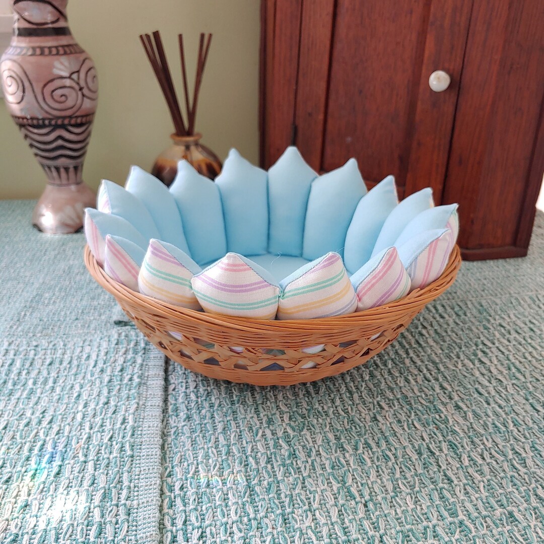 Blue Pastel Striped Heirloom Basket Re-creation of a Gift From My ...