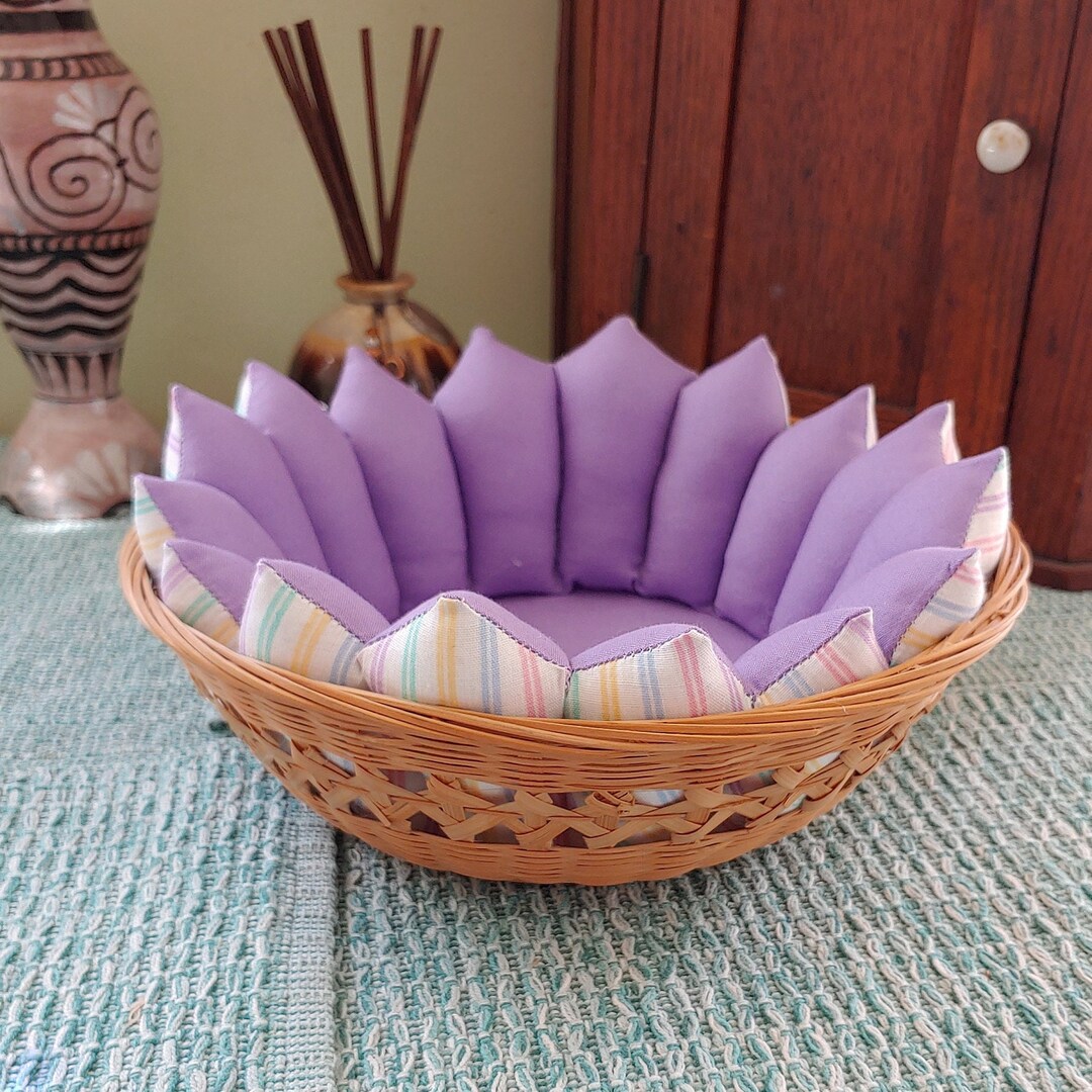 Purple Pastel Striped Heirloom Basket Re-creation of a Gift My Mother ...