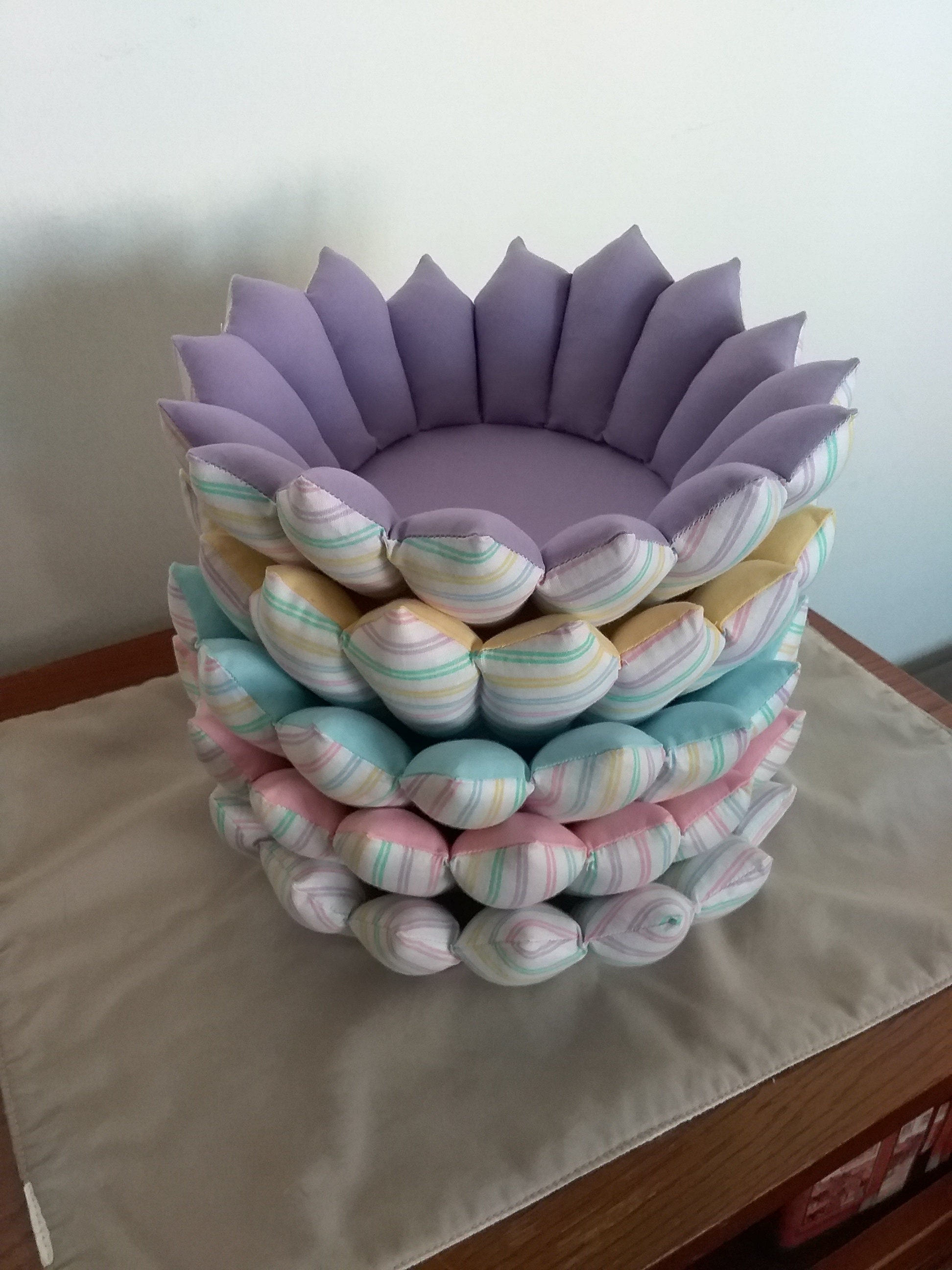 Purple Pastel Striped Heirloom Basket Re-creation of a Gift My - Etsy