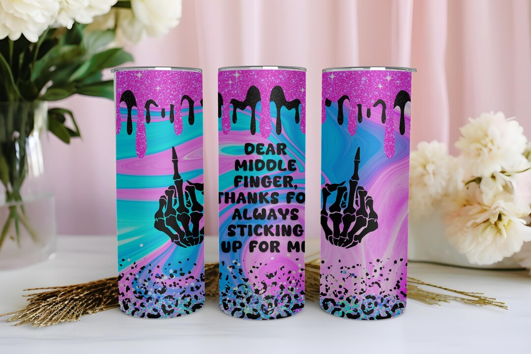 20oz Dear Middle Finger Tumbler - Etsy