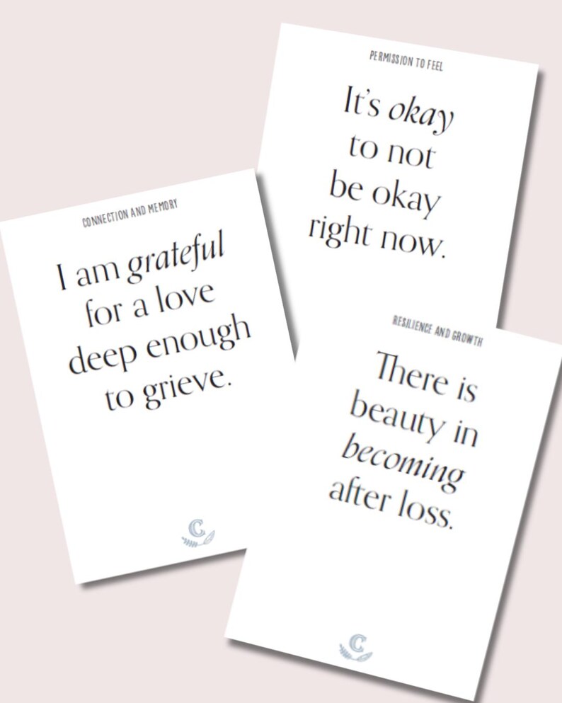Grief Affirmation Cards | Comfort & Healing After Loss | Sympathy Gift ...