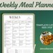 Weekly Meal Planner | Food Planner | Printable Planner | Minimalist ...