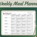 Weekly Meal Planner | Meal Planner | Printable Planner | Minimalist ...