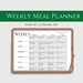 Weekly Meal Planner Meal Planner Printable Planner Minimalist Template ...