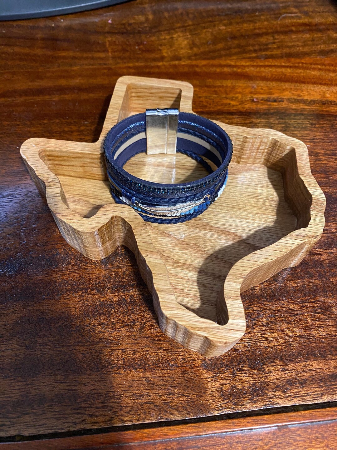 Oak Wood Texas Trinket Tray, Unique Valet Tray, Small Tray, Jewlery ...