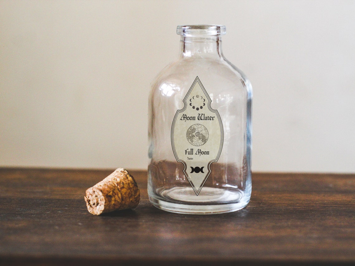 Printable Basic Moon Water Labels | Four Moon Phases | Digital Download ...