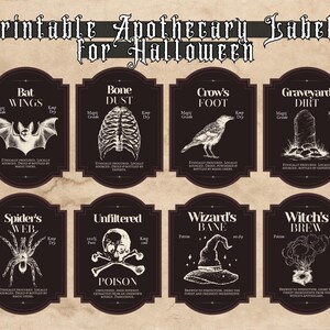 Printable Apothecary Label Set for Halloween | 3.78 X 5.23 Inches ...