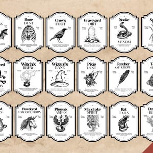 Printable Apothecary Label Set for Halloween | 3.78 X 5.23 Inches ...