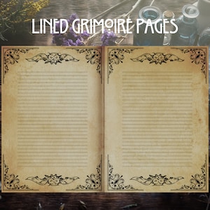 Printable Blank Grimoire Pages: Book of Shadows Templates (digital ...