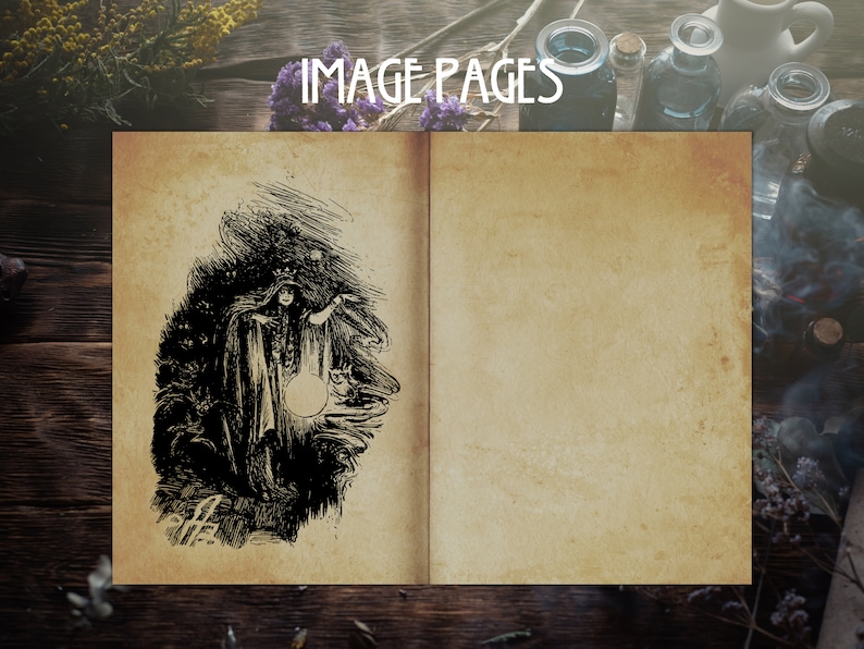 Printable Blank Grimoire Pages: Book of Shadows Templates (digital ...