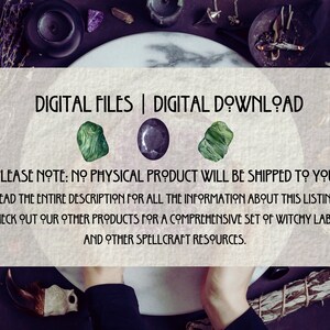 Printable Crystal Cards: Vintage Paper, Crystal Info (PNG Files) - Etsy