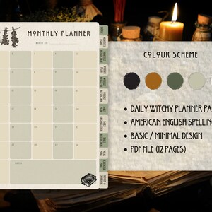 Witch-themed Digital Planner | Undated Planner | Minimal Design | 13 ...