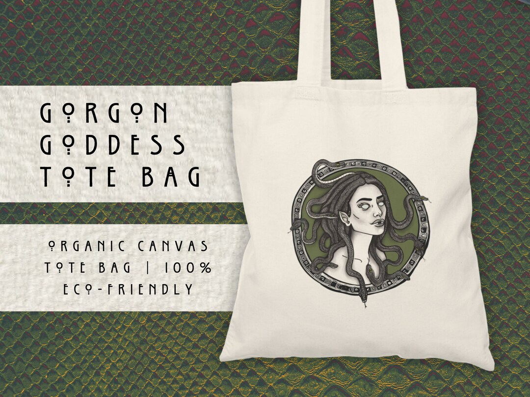 Medusa Gorgon Goddess Tote Bag: Natural Cotton Canvas - Etsy