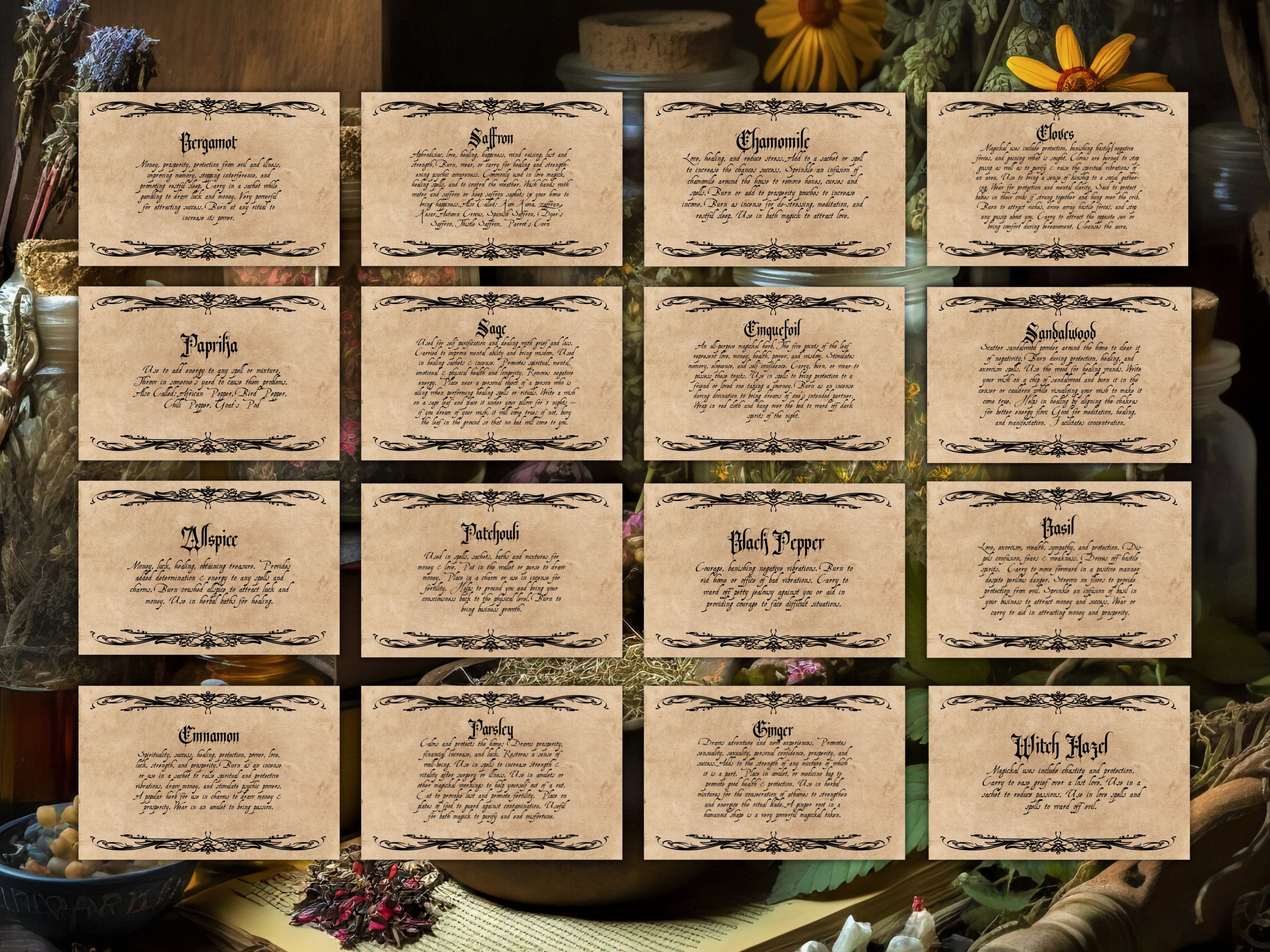131 Printable Essential Apothecary Label Set | 4 X 6 Inches | Digital ...
