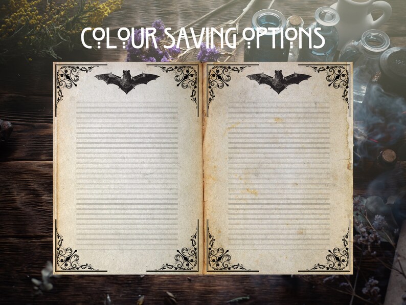 Printable Blank Grimoire Pages: Book of Shadows Templates (digital ...