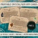 Printable Crystal Cards: Vintage Paper, Crystal Info (PNG Files) - Etsy