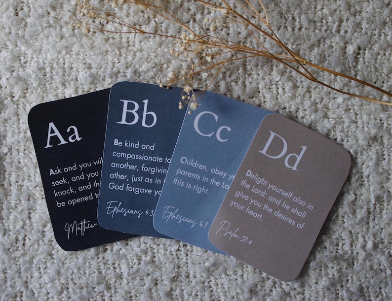 Bible ABC Flashcards Digital Gospel Based Alphabet Set Cards A-Z ...