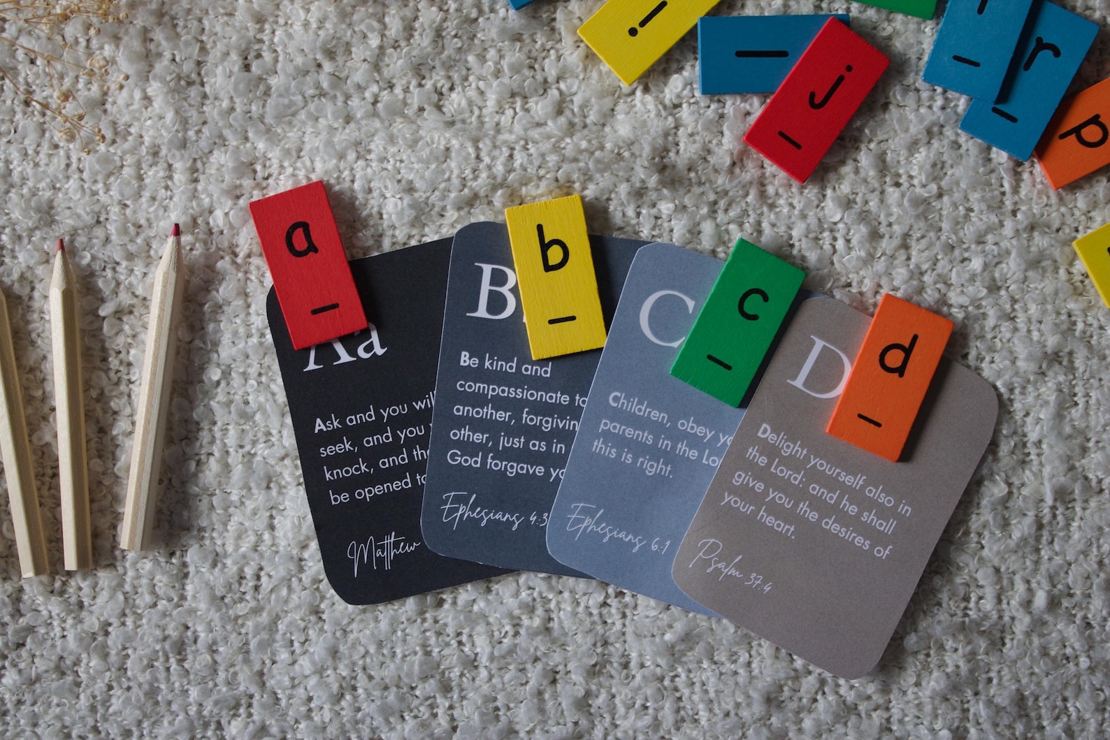 Bible ABC Flashcards Digital Gospel Based Alphabet Set Cards A-Z ...