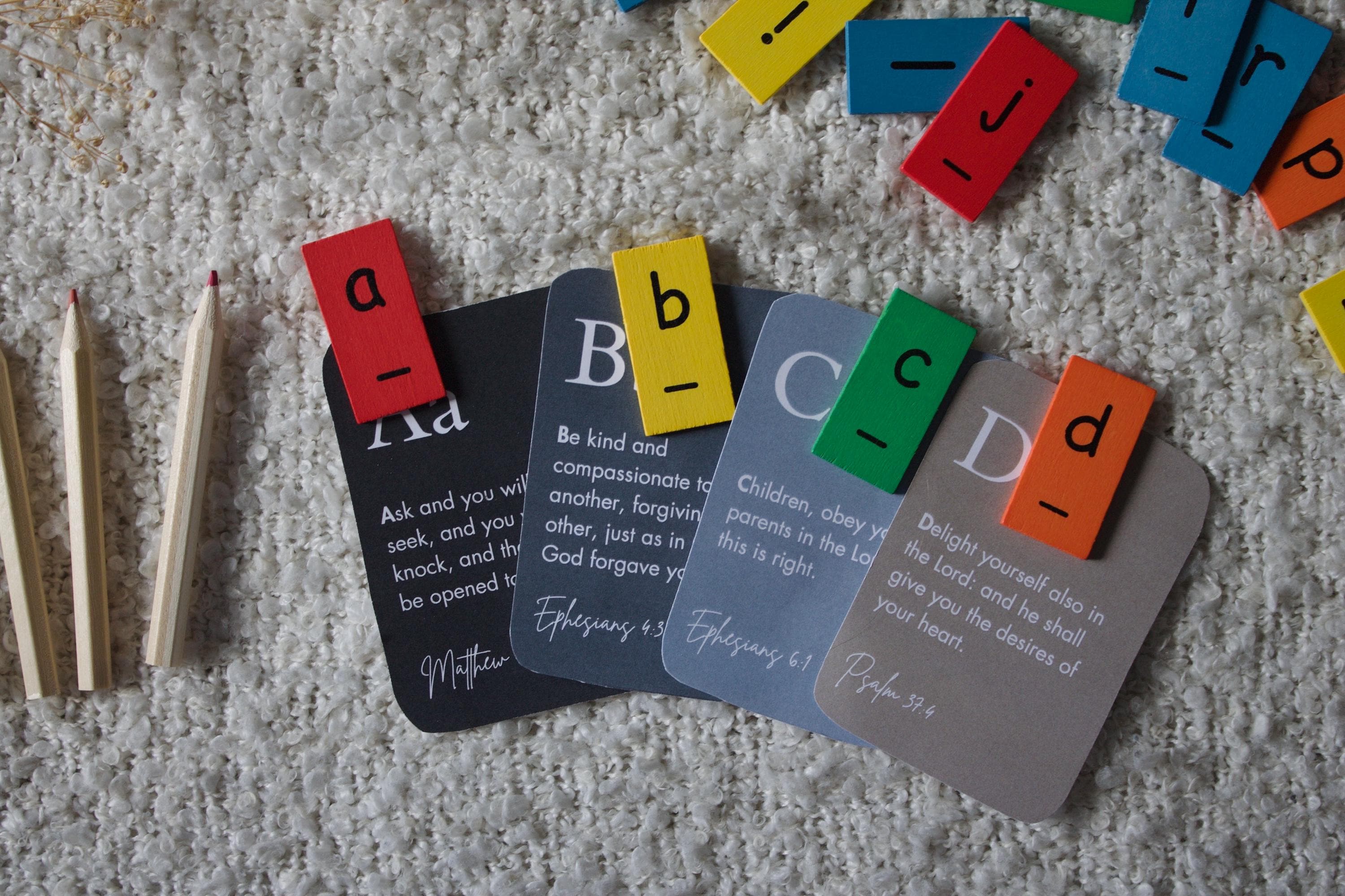 Bible ABC Flashcards Digital Gospel Based Alphabet Set Cards A-Z ...