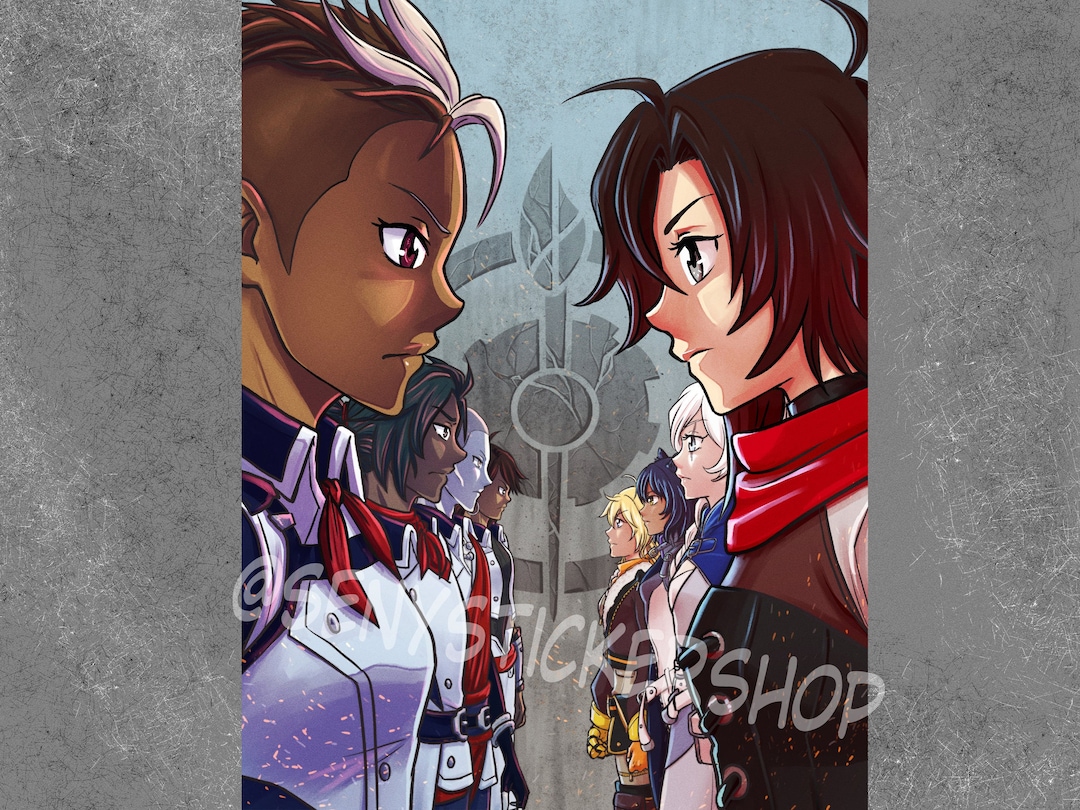 RWBY Atlas War Art Print Semi Glossy Premium Art Card and Letter Sized ...