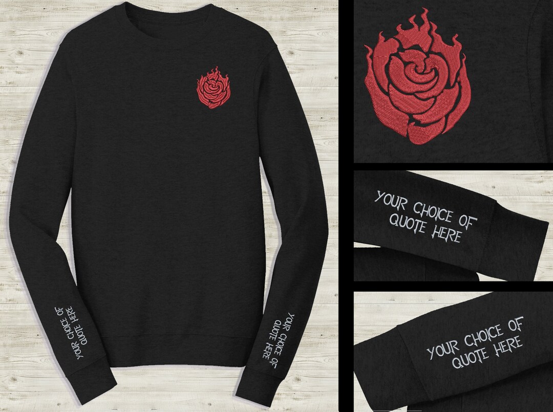 Customizable Ruby Rose Emblem Embroidered Unisex Sweatshirt With Your ...