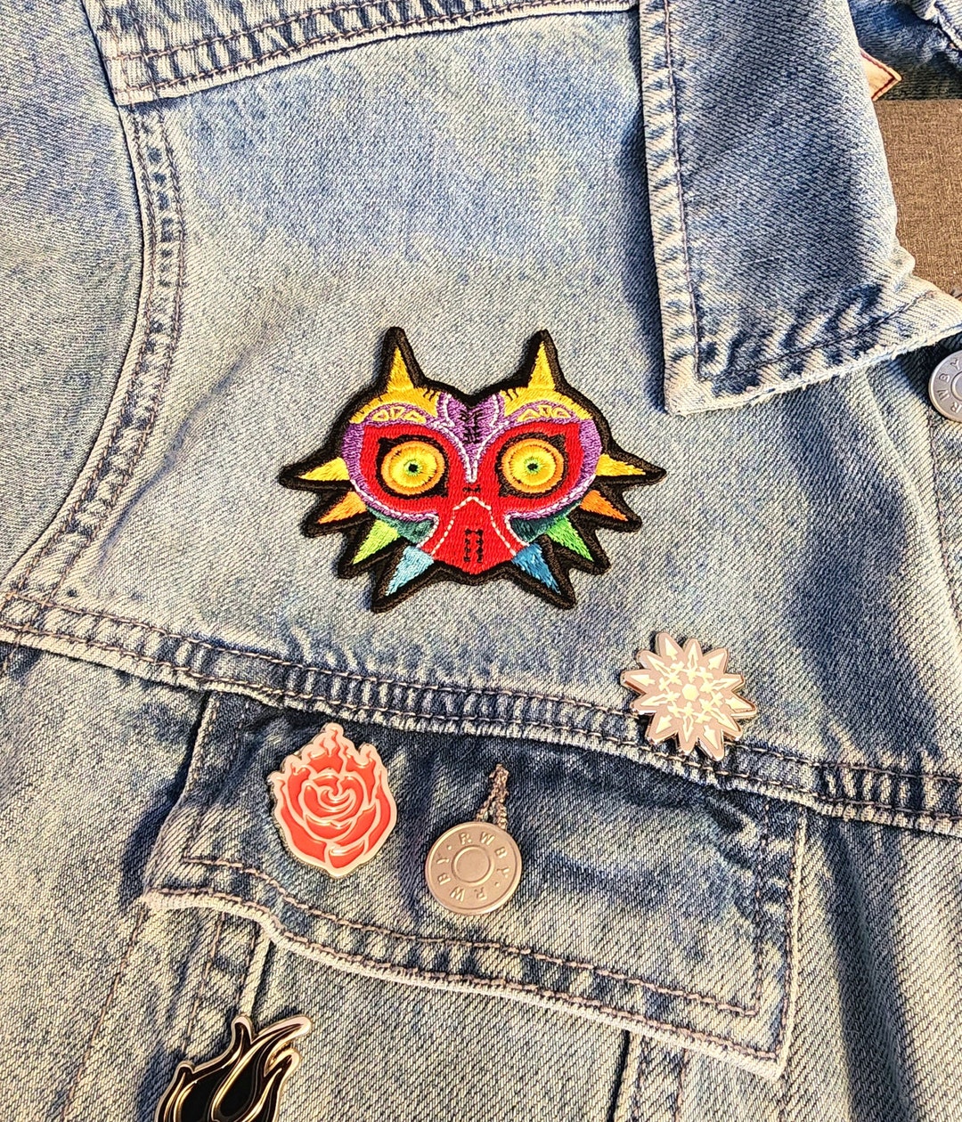 Majora's Mask Embroidered Iron-on Patch TLOZ Skull Kid Cursed Mask ...