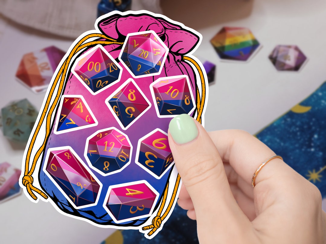 BI PRIDE Dice Vinyl Kiss Cut Sticker Sheet Bisexual Dnd TTRPG Matte ...