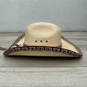 Authentic Sahuayo Palm Cowboy Hat Marlboro With Brown Band Vaquero Sun ...